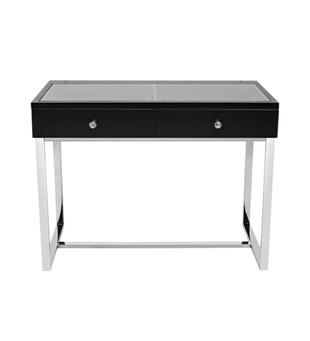 Black glass vanity table store